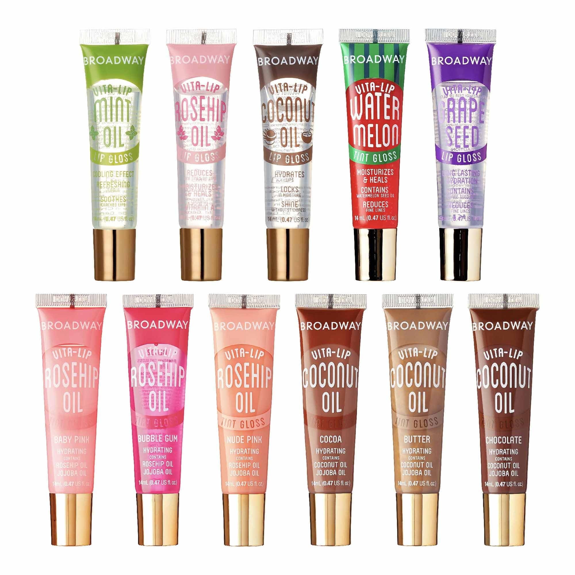 Ruby Kisses Broadway Lip Gloss Vita-Lip Clear Lip Gloss, Moisturizing ...