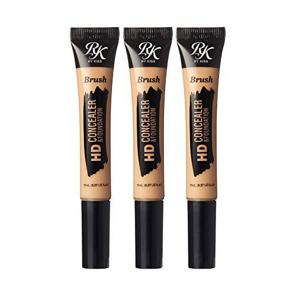 Ruby Kisses HD Brush Concealer & Foundation 3 Pack (Warm Honey ...