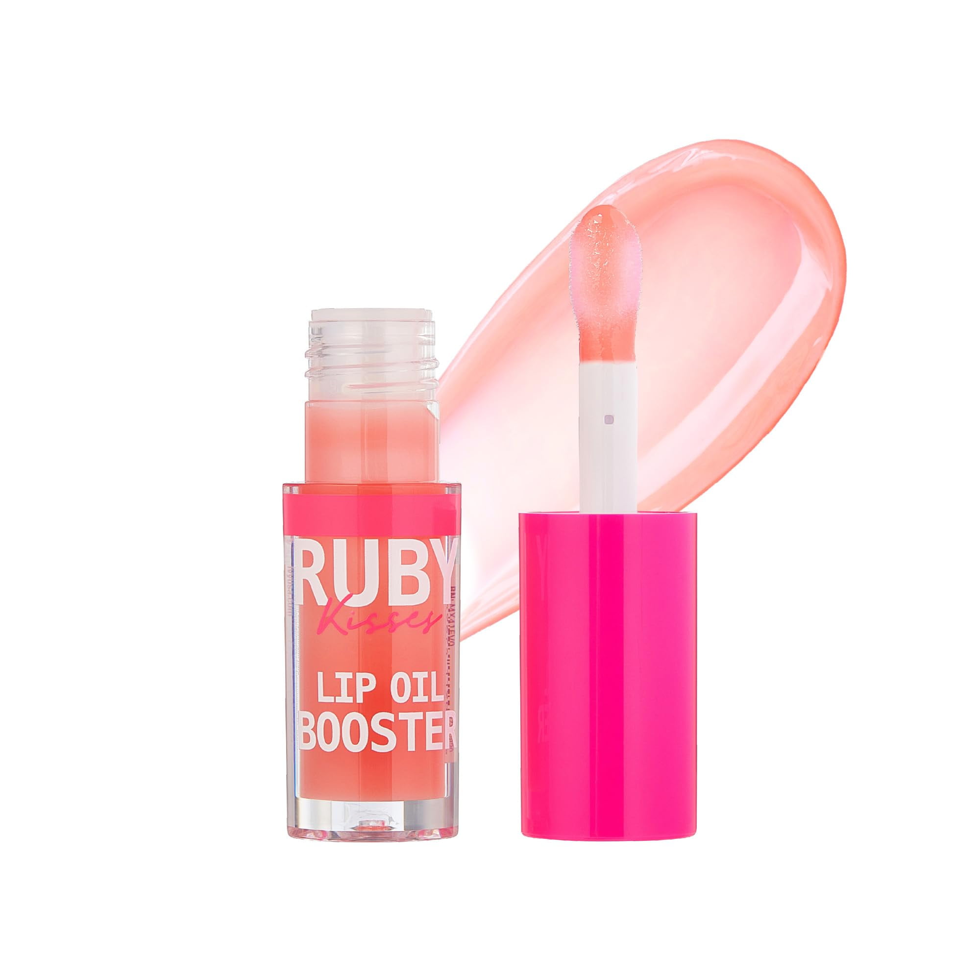 Ruby Kisses Lip Oil Booster, Hydrating Lip Gloss with Nourishing Natural Oil Blend, Jumbo Wand ...