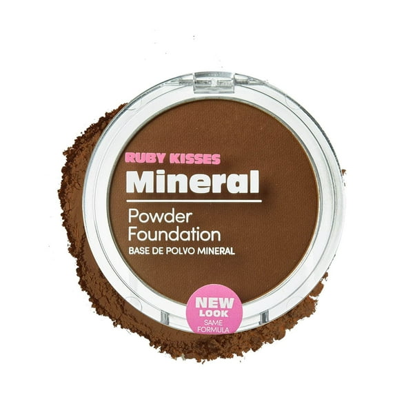 Ruby Kisses Mineral Pressed Powder Foundation, Medium to Full Coverage ...