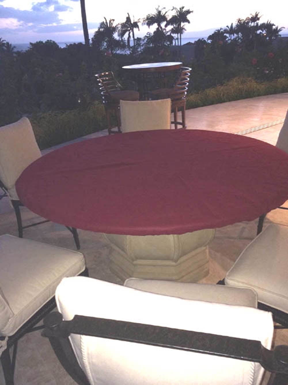 Ruby Red Felt Poker Table Cover - Red - Fits 60" Round Lifetime Folding ...