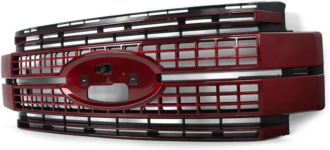 Ruby Red Front Grill W/Black Insert Compatible with Ford F250 F350 F450 ...