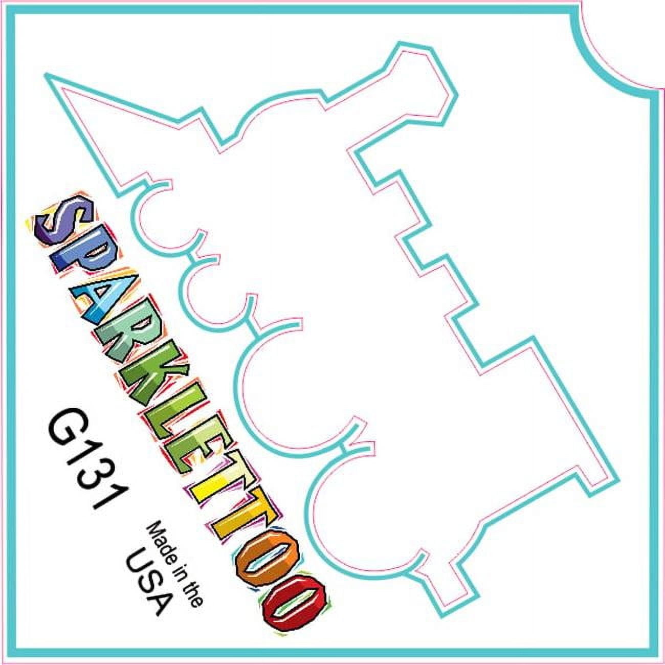 Ruby Red Paint G131 1.5 x 2.3 x 2.3 in. 3-Ply Train Design Glitter ...