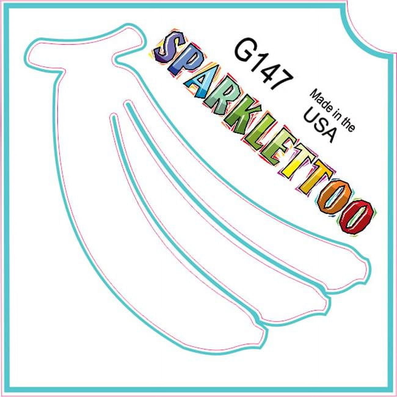 Ruby Red Paint G147 1.5 x 2.3 x 2.3 in. 3-Ply Banana Design Glitter ...