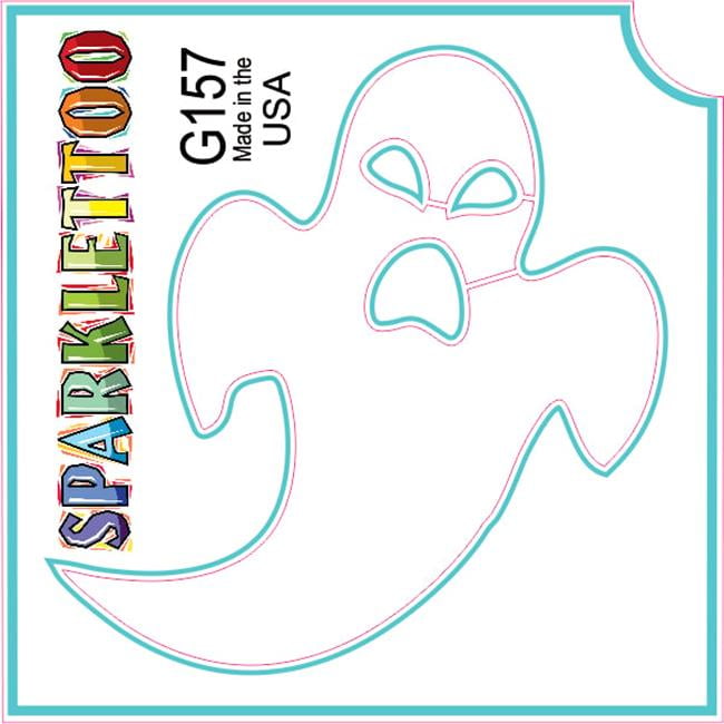 Ruby Red Paint G157-2 1.5 x 2.3 x 2.3 in. 2-Ply Ghost Design Glitter ...