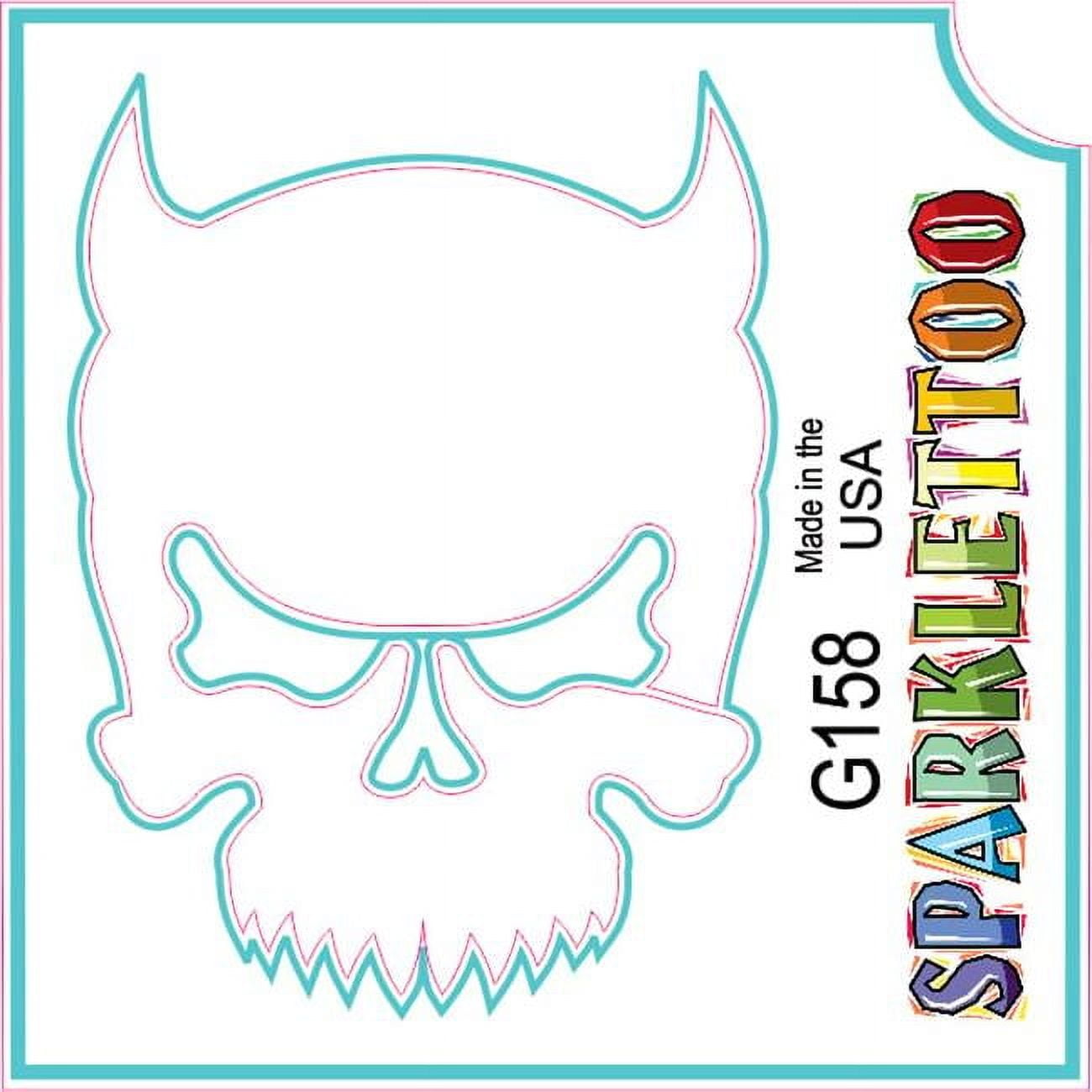 Ruby Red Paint G158-2 1.5 x 2.3 x 2.3 in. 2-Ply Evil Skull Design ...