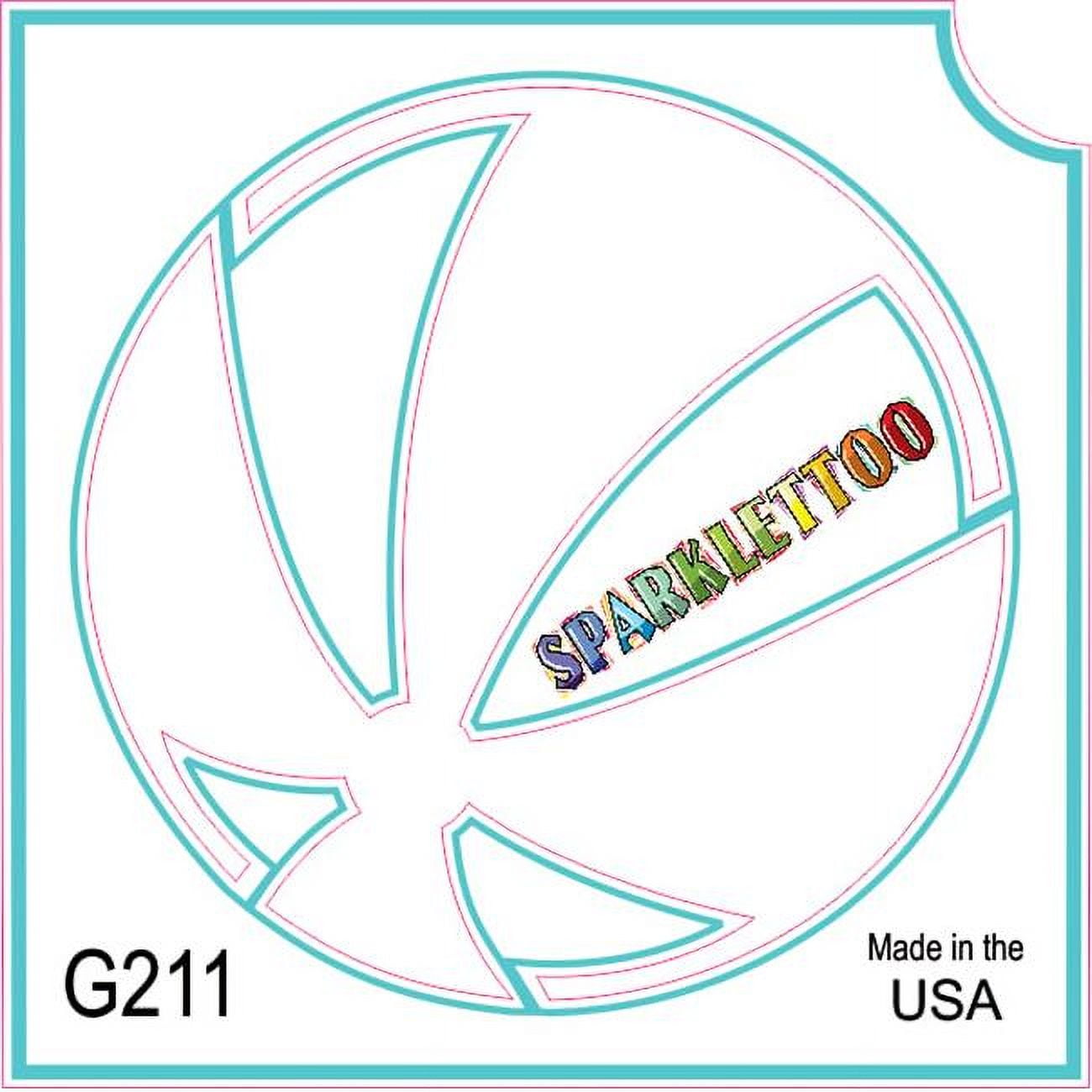 Ruby Red Paint G211 1.5 x 2.3 x 2.3 in. 3-Ply Beach Ball Design Glitter ...