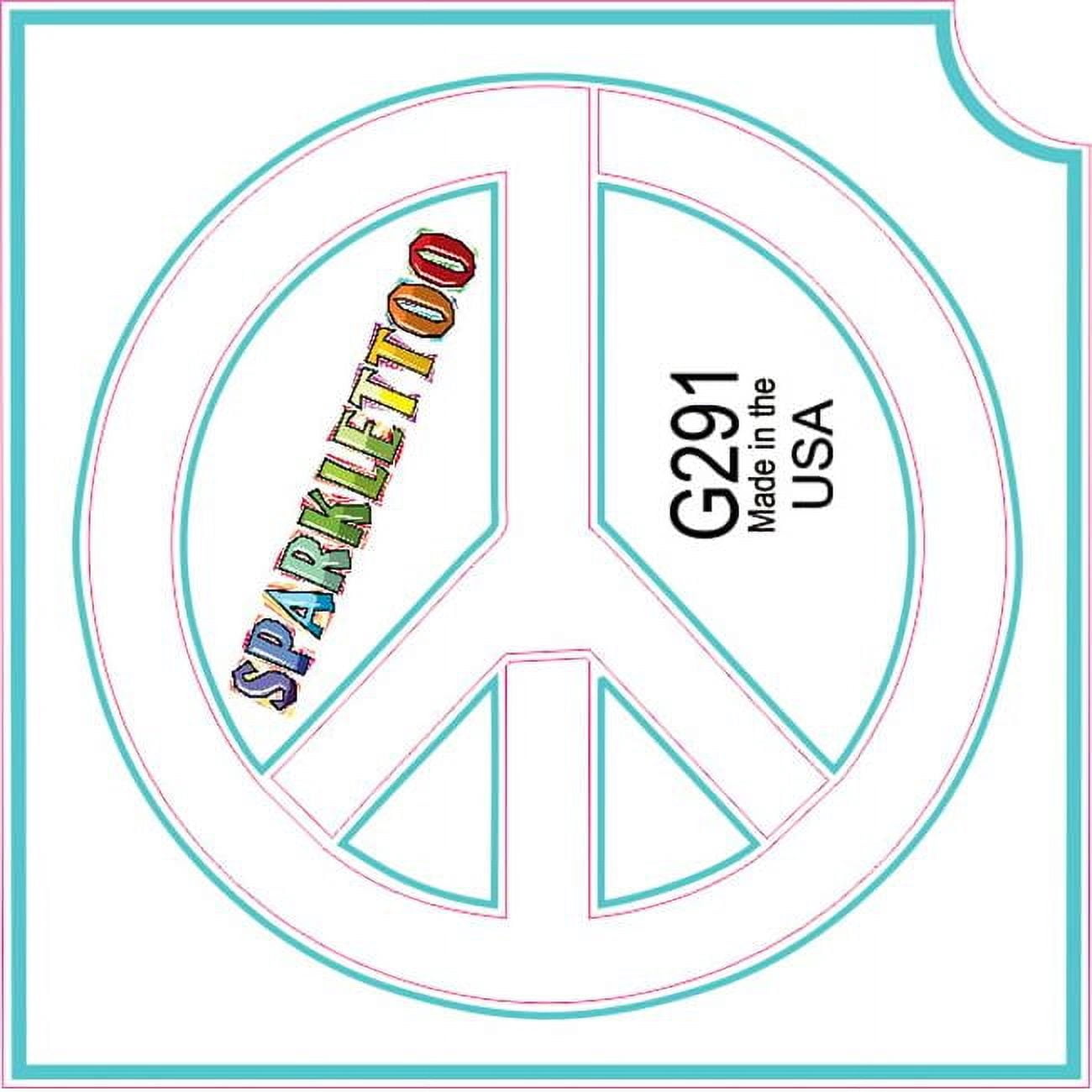 Ruby Red Paint G291-2 1.5 x 2.3 x 2.3 in. 2-Ply Peace Sign Design ...