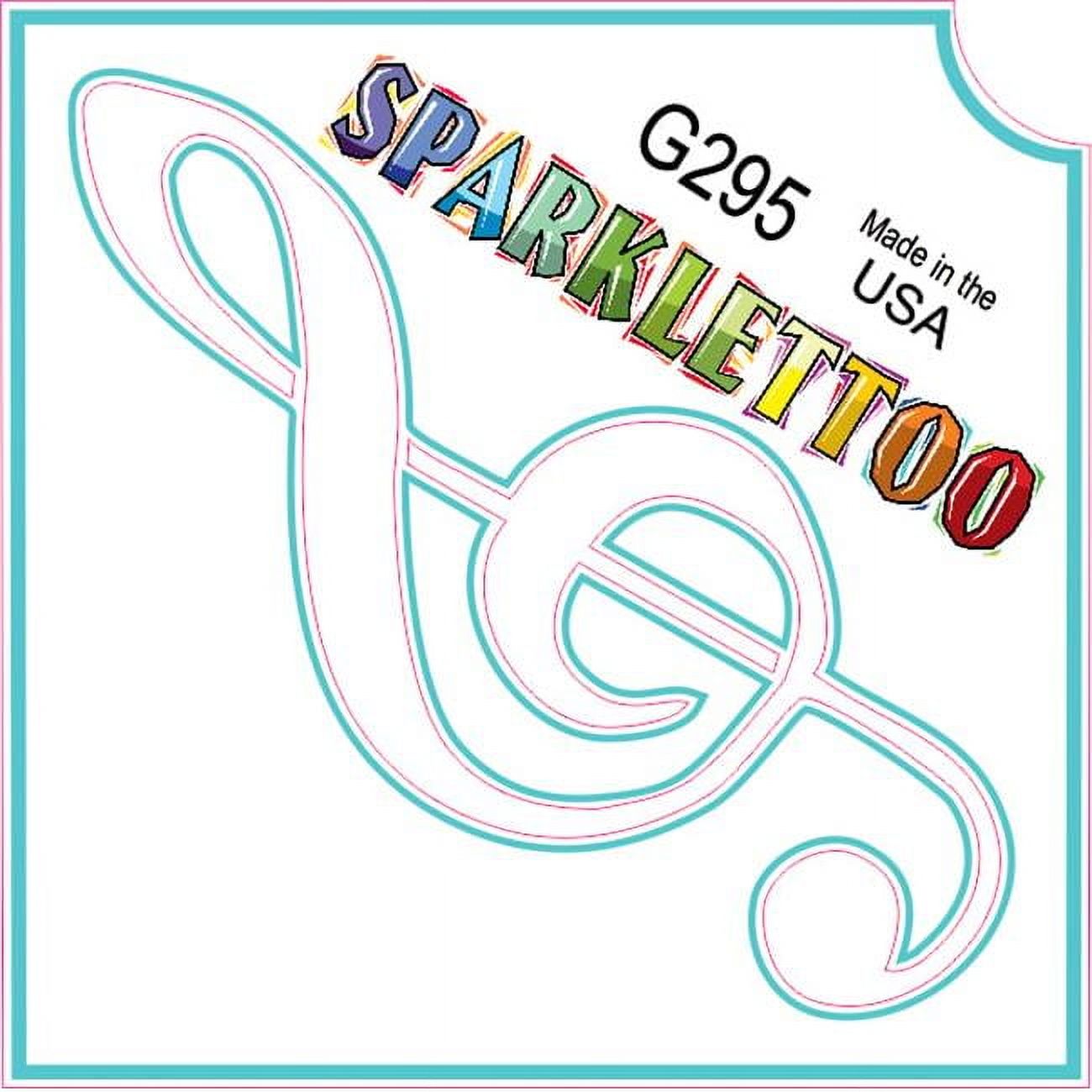 Ruby Red Paint G295 1.5 x 2.3 x 2.3 in. 3-Ply Treble Clef Design ...