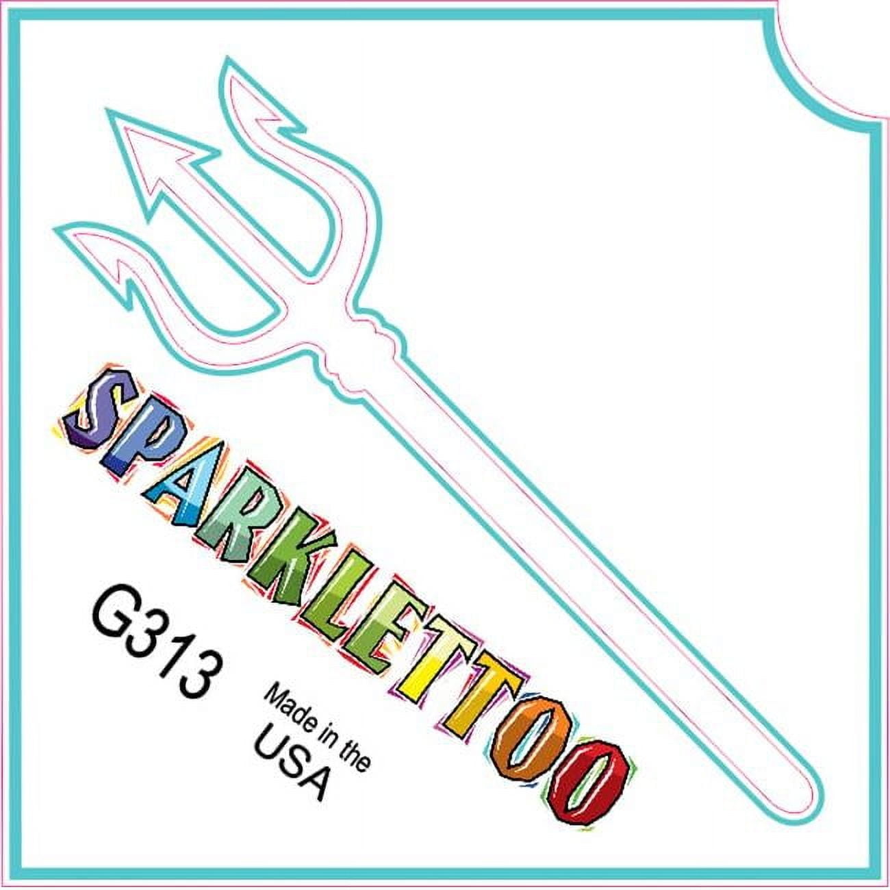 Ruby Red Paint G313 1.5 x 2.3 x 2.3 in. 3-Ply Zeus Spear Design Glitter ...