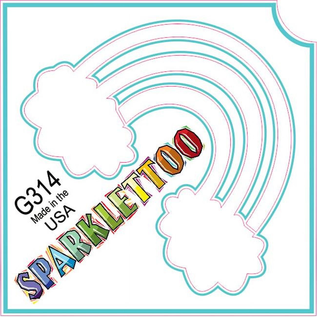 Ruby Red Paint G314-2 1.5 x 2.3 x 2.3 in. 2-Ply Rainbow Design Glitter ...