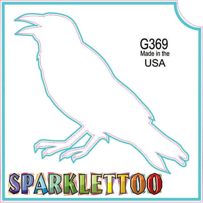 Ruby Red Paint G369-3 1.5 x 2.3 x 2.3 in. 2-Ply Crow Design Glitter ...