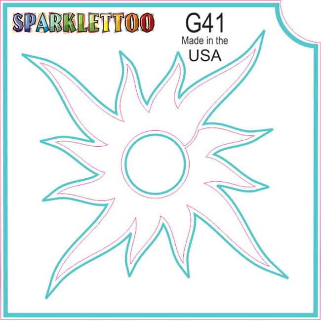 Ruby Red Paint G41 2 x 2 in. 3 Ply Tribal Star Design Glitter Tattoo ...