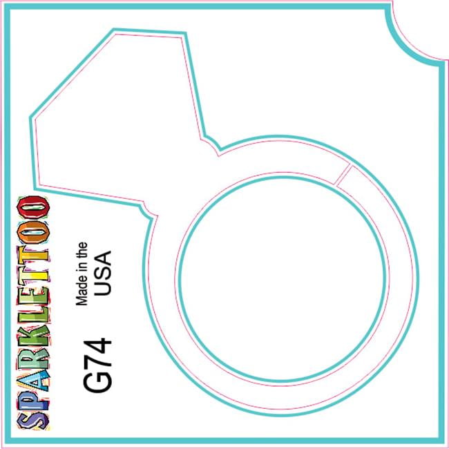 Ruby Red Paint G74 3 Ply Ring Design Glitter Tattoo, Pack of 100 ...