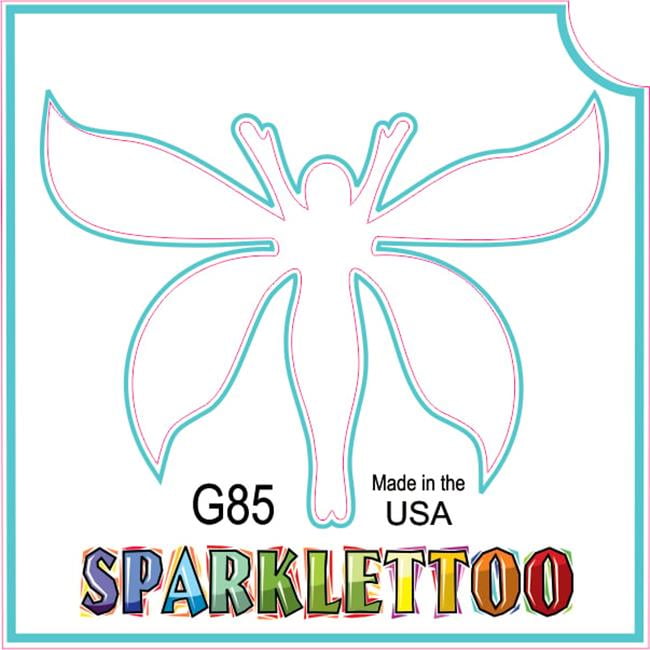 Ruby Red Paint G85 3 Ply Moth Design Glitter Tattoo, Pack of 100 ...