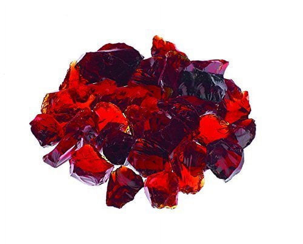 Ruby Red Premium Outdoor Fire Glass Rock 10-Pound 1/4" inch - Tempered ...