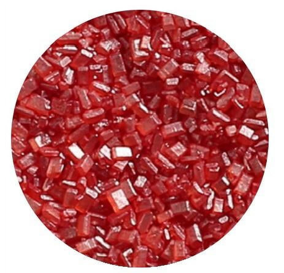 Ruby Red Sugar Sprinkles for Baking & Decorating - 8oz Crystals ...