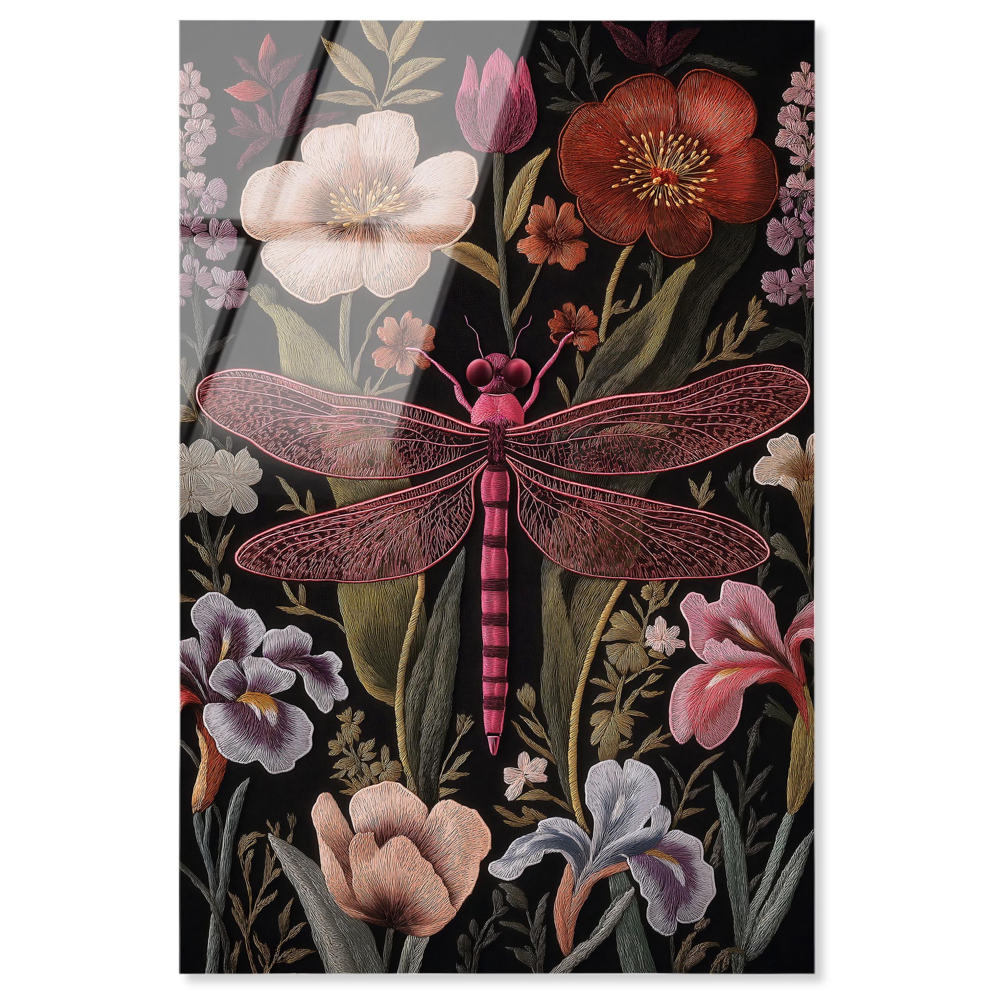 Ruby Reed Rider I Acrylic Botanical Decor by Art Remedy, Ready to Hang ...