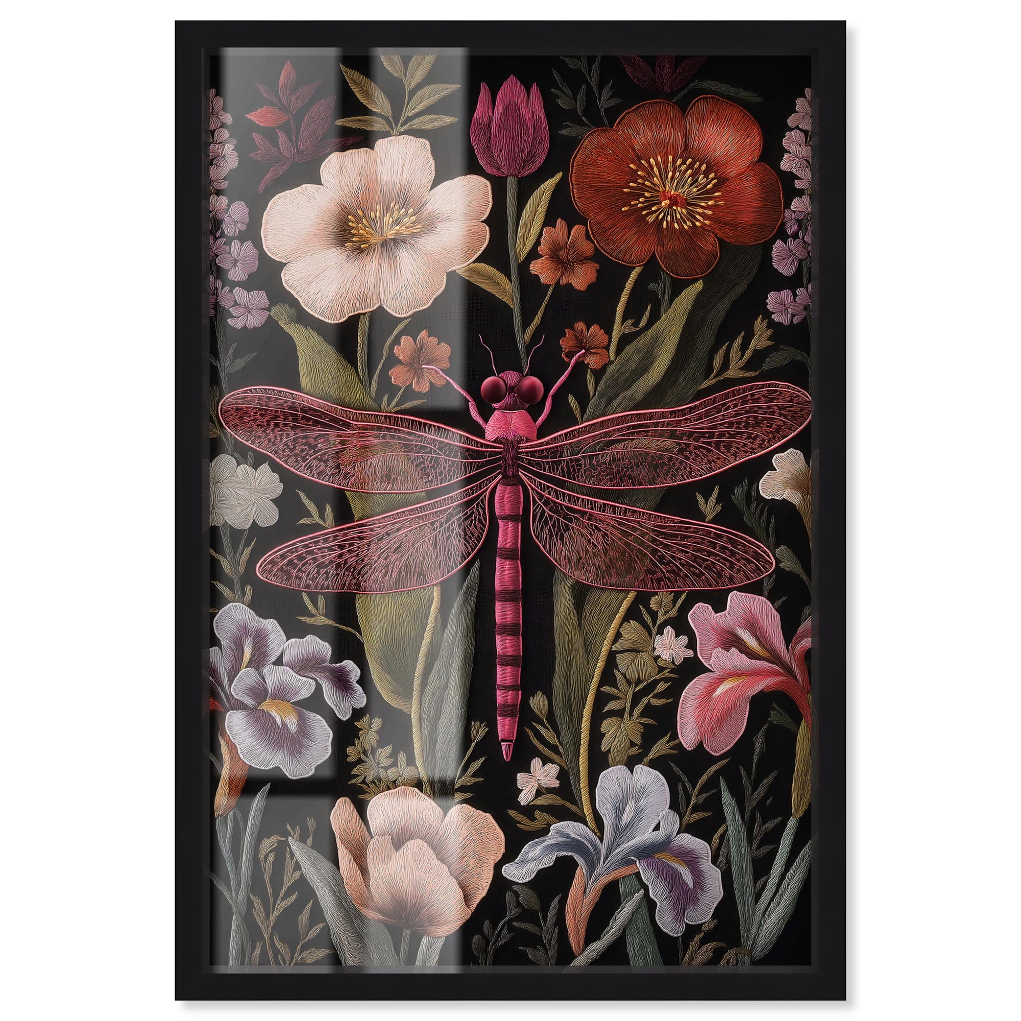 Ruby Reed Rider I Shadowbox Print Botanical Decor by Art Remedy, Black ...