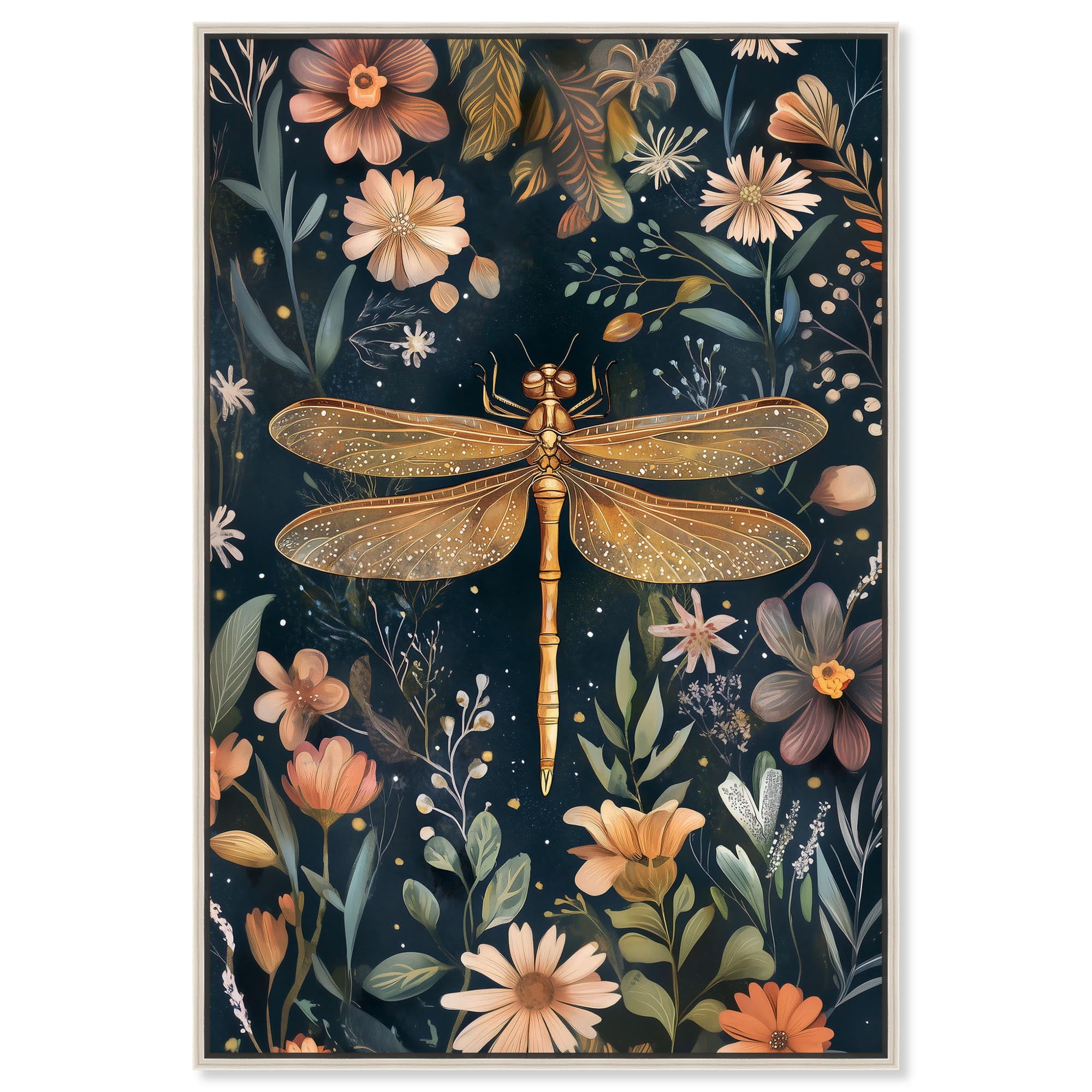 Ruby Reed Rider III Canvas Botanical Decor by Art Remedy, Silver Frame ...