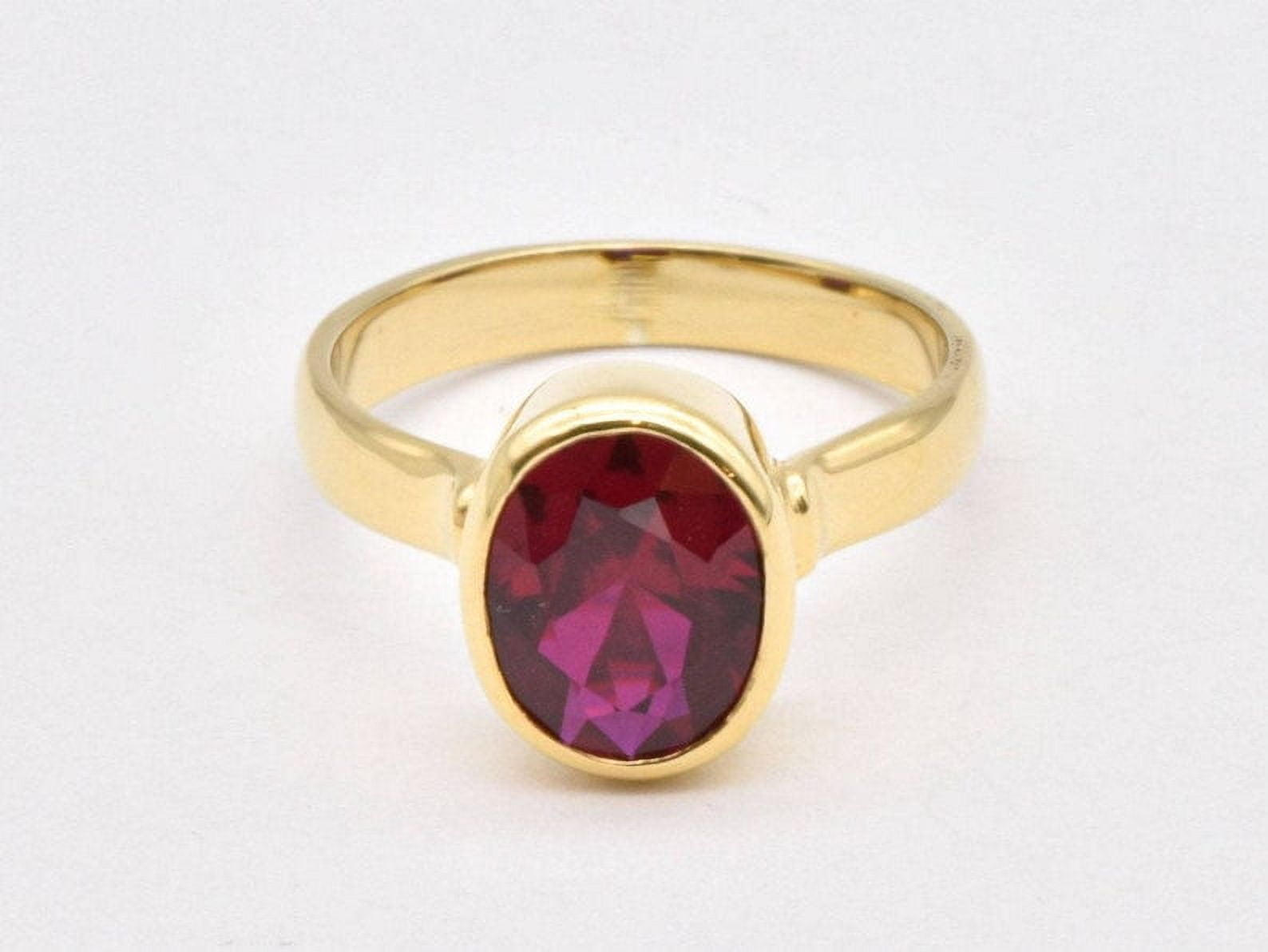 Ruby Ring, Oval Ruby Ring, Ruby Gold Band, July Birthstone, Solitaire Ruby Ring, Red Ring, Gift ...