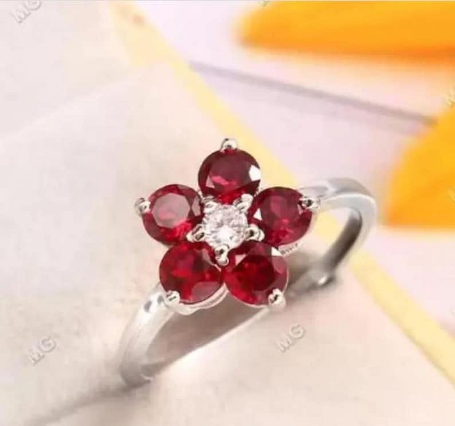 Ruby Ring, Ruby Teardrop Ring,Ruby Pear Ring, Dainty Ring, July ...