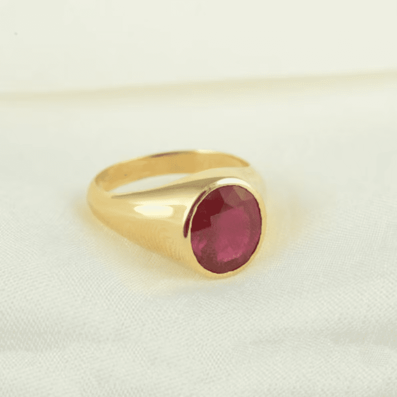Ruby RingnRed Ruby Ring Manik Ring Ruby Gemstone Ring Panchdhatu Gold ...