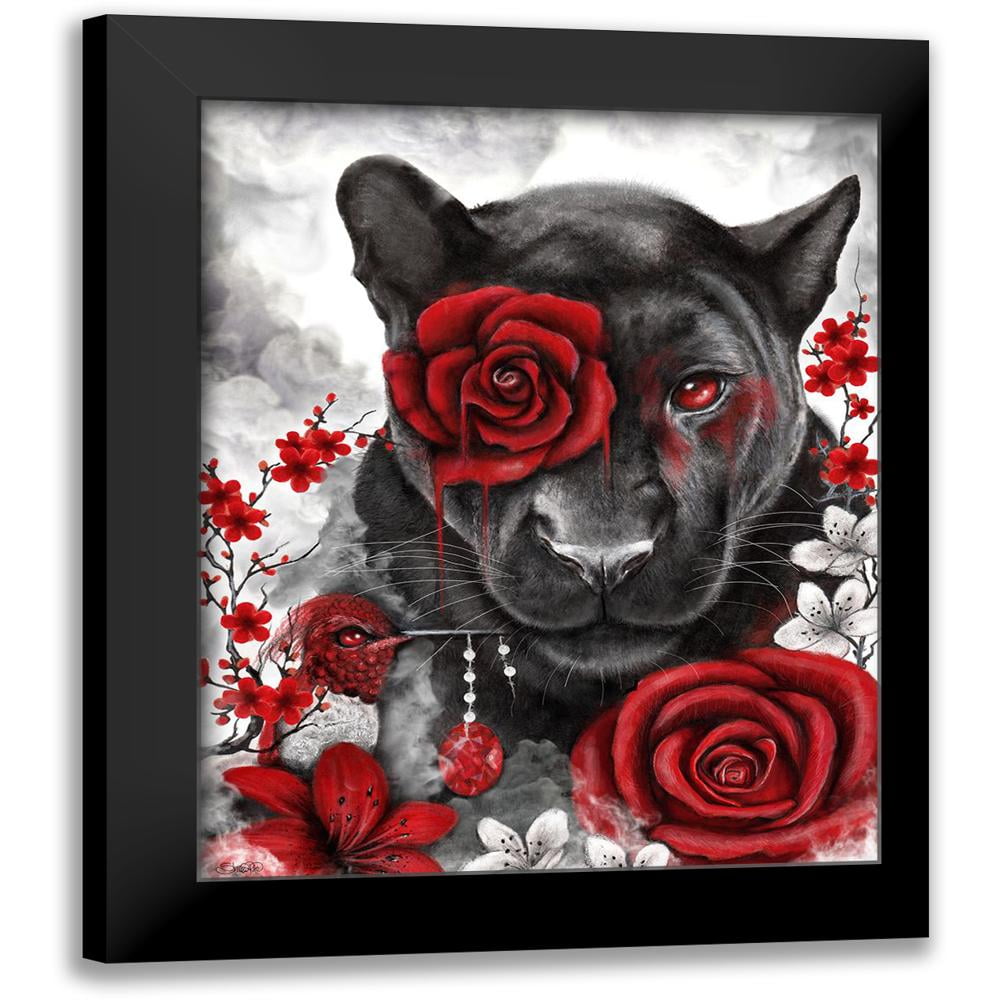 Ruby Rose Panther 12x14 Black Modern Framed Museum Art Print Titled ...