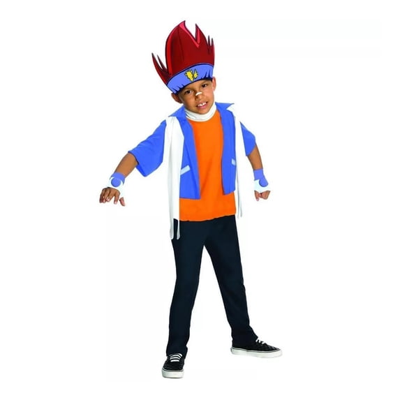 Beyblade Gingka Costume, Child Large 12-14, Includes Jumpsuit, Jacket ...