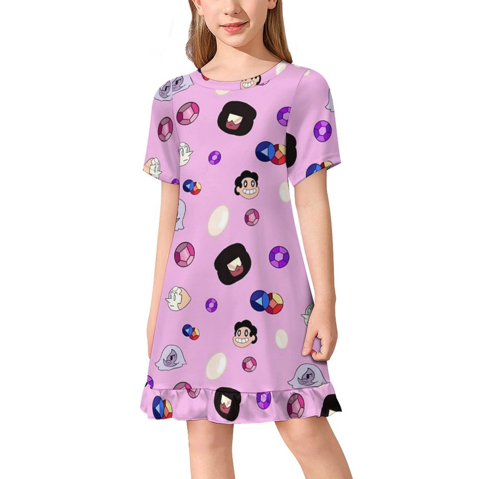 Ruby Steven Universe Cartoon Children's Short Sleeved Dress 3D Printed ...