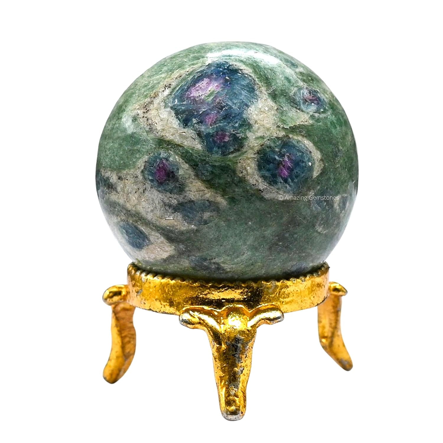 Ruby Zoisite Crystal Ball Sphere 1.5" Inches - Walmart.com