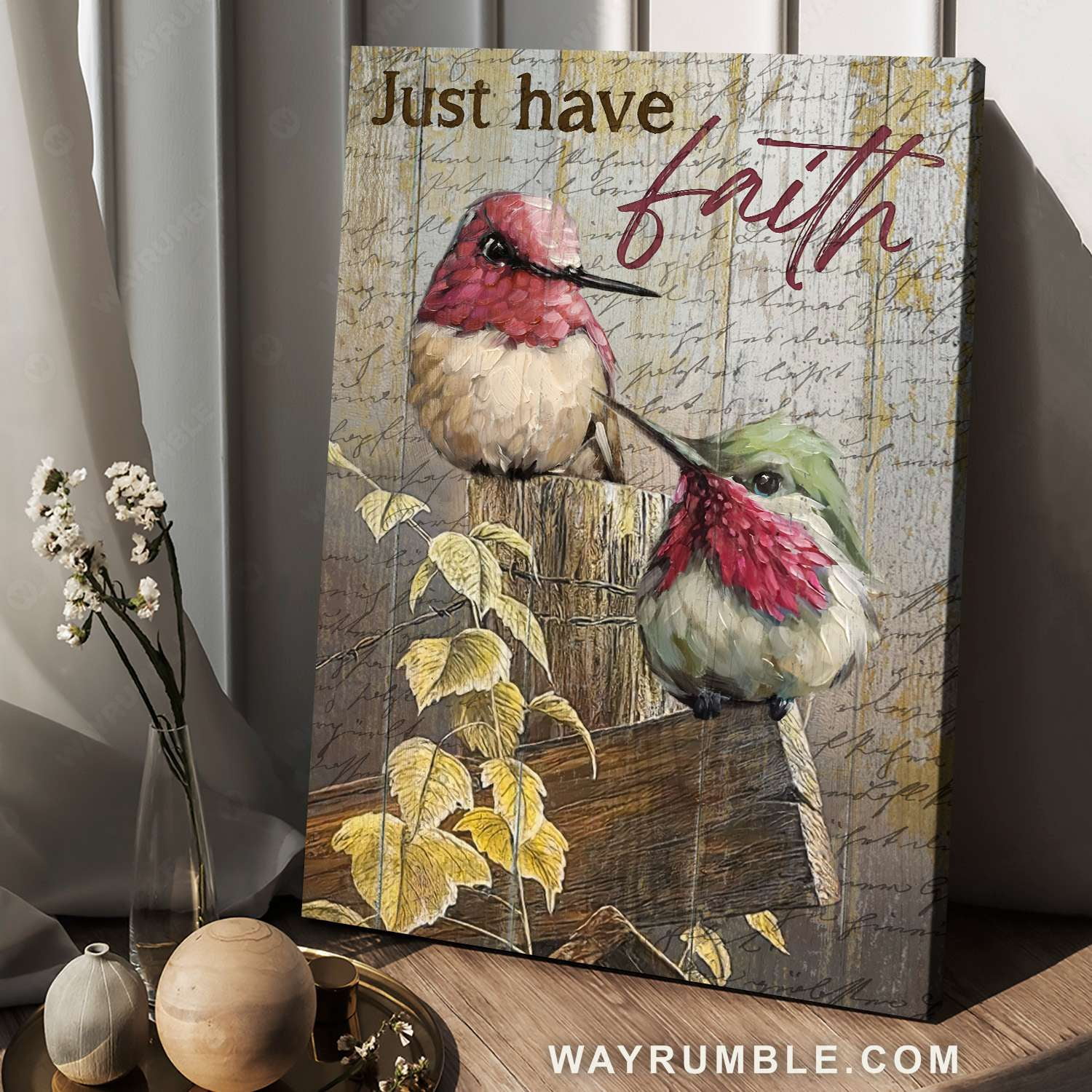 Ruby throated hummingbird, Autumn leaves, Just have faith - Jesus ...