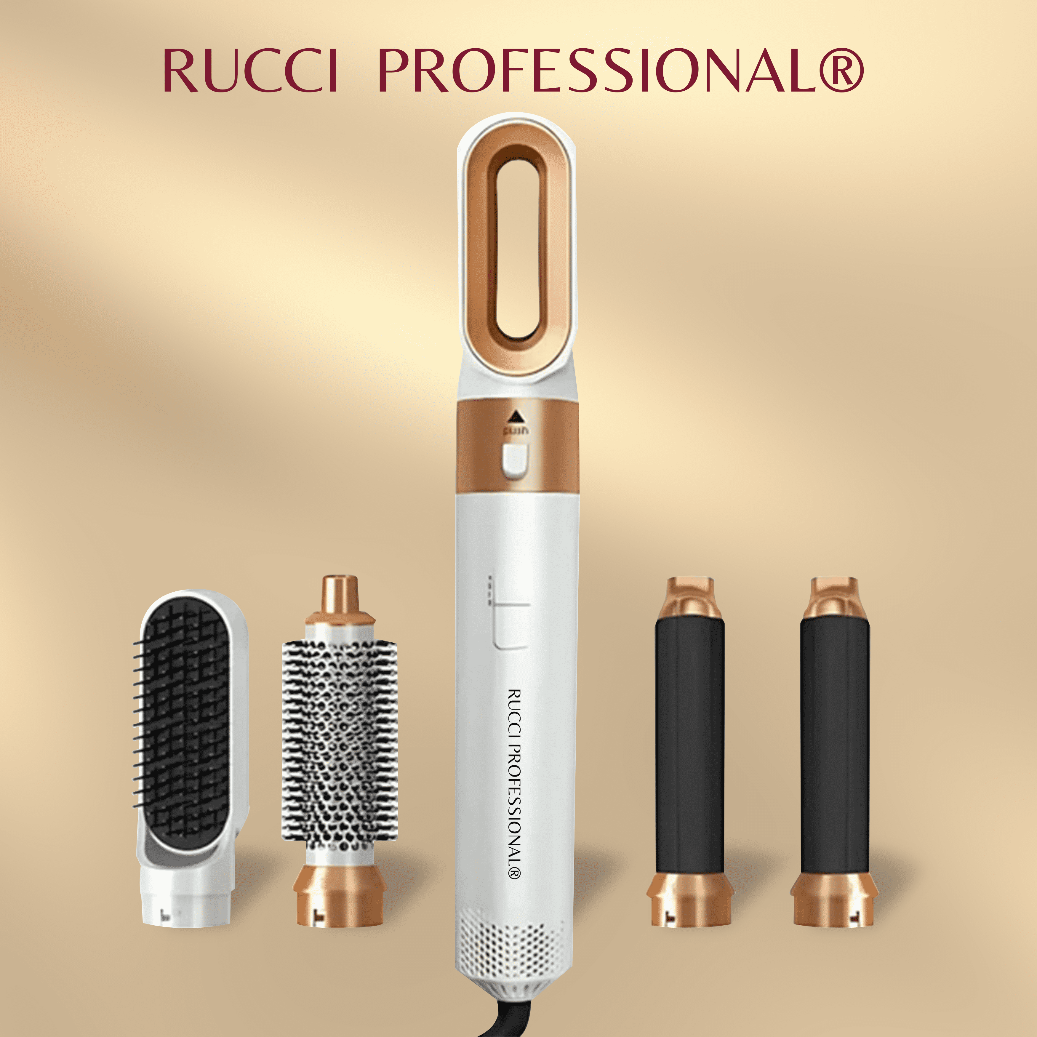 Rucci 5 in 1 Hair Dryer & Styling Set (Styler, Curler, Waver ...