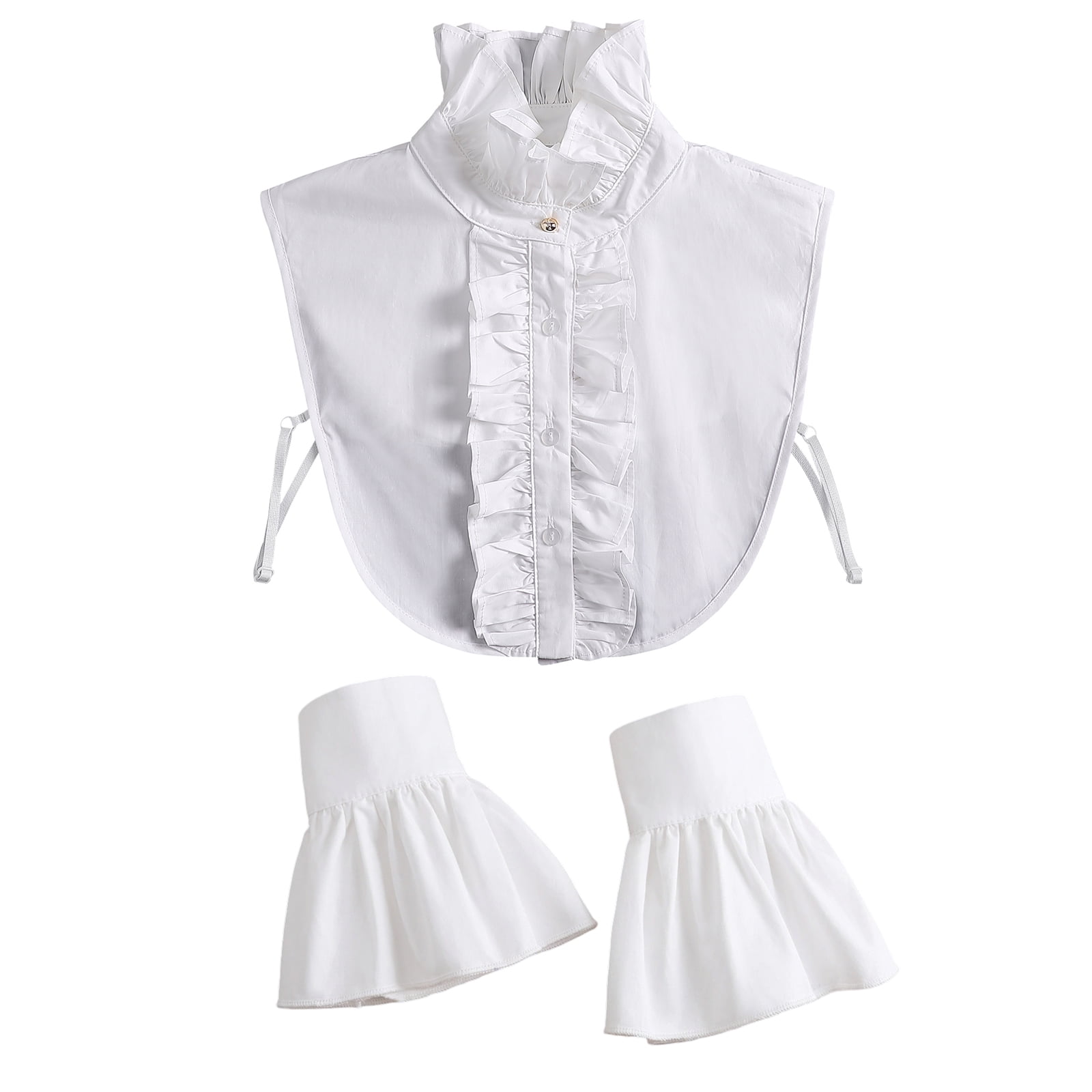 Ruched Collar Shawl Removable Ruffled Elizabethan Collar Medieval ...