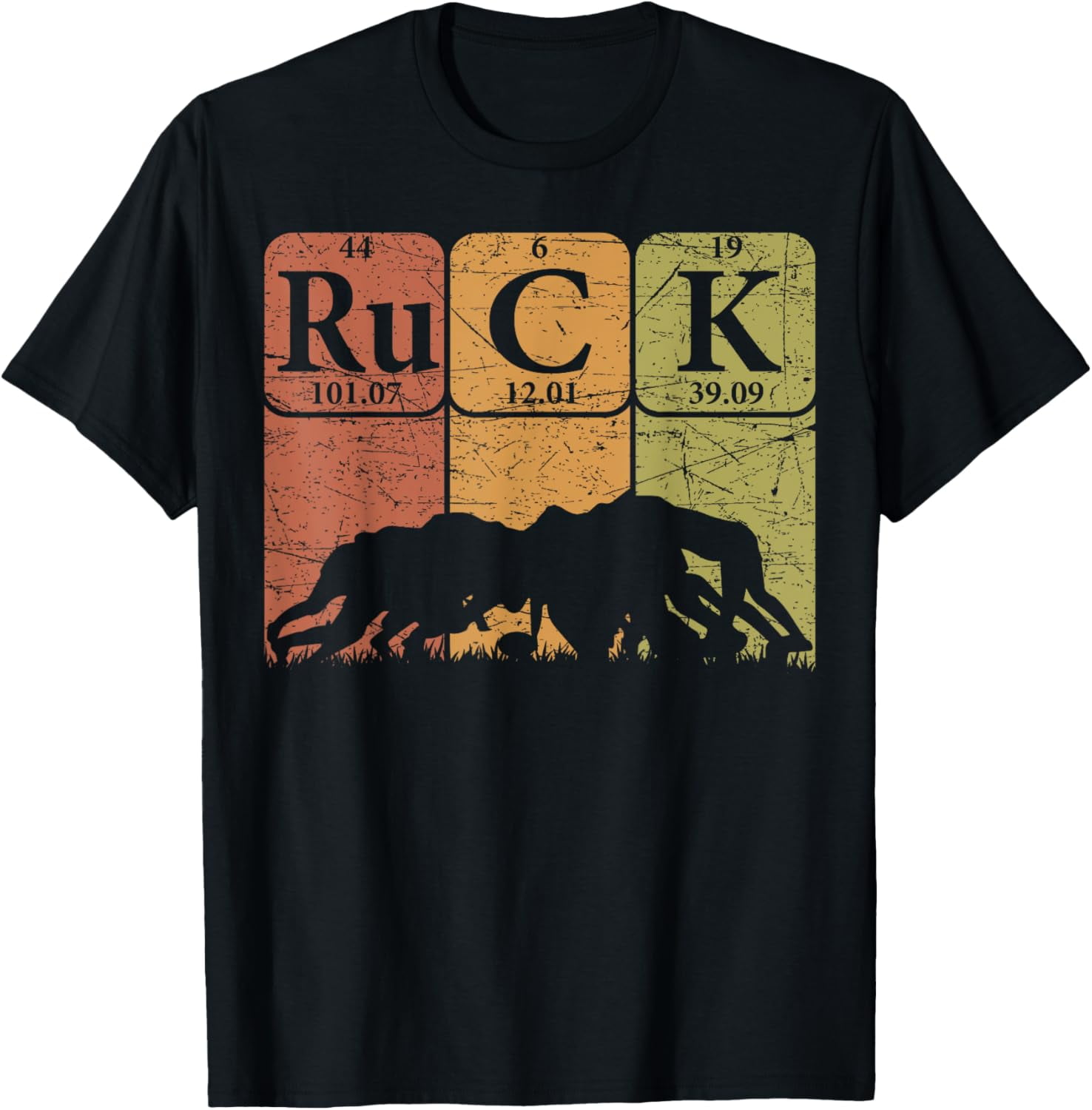 Ruck Rugby Periodic Table Elements Rugby Player Nerd Retro T-Shirt - Walmart.com