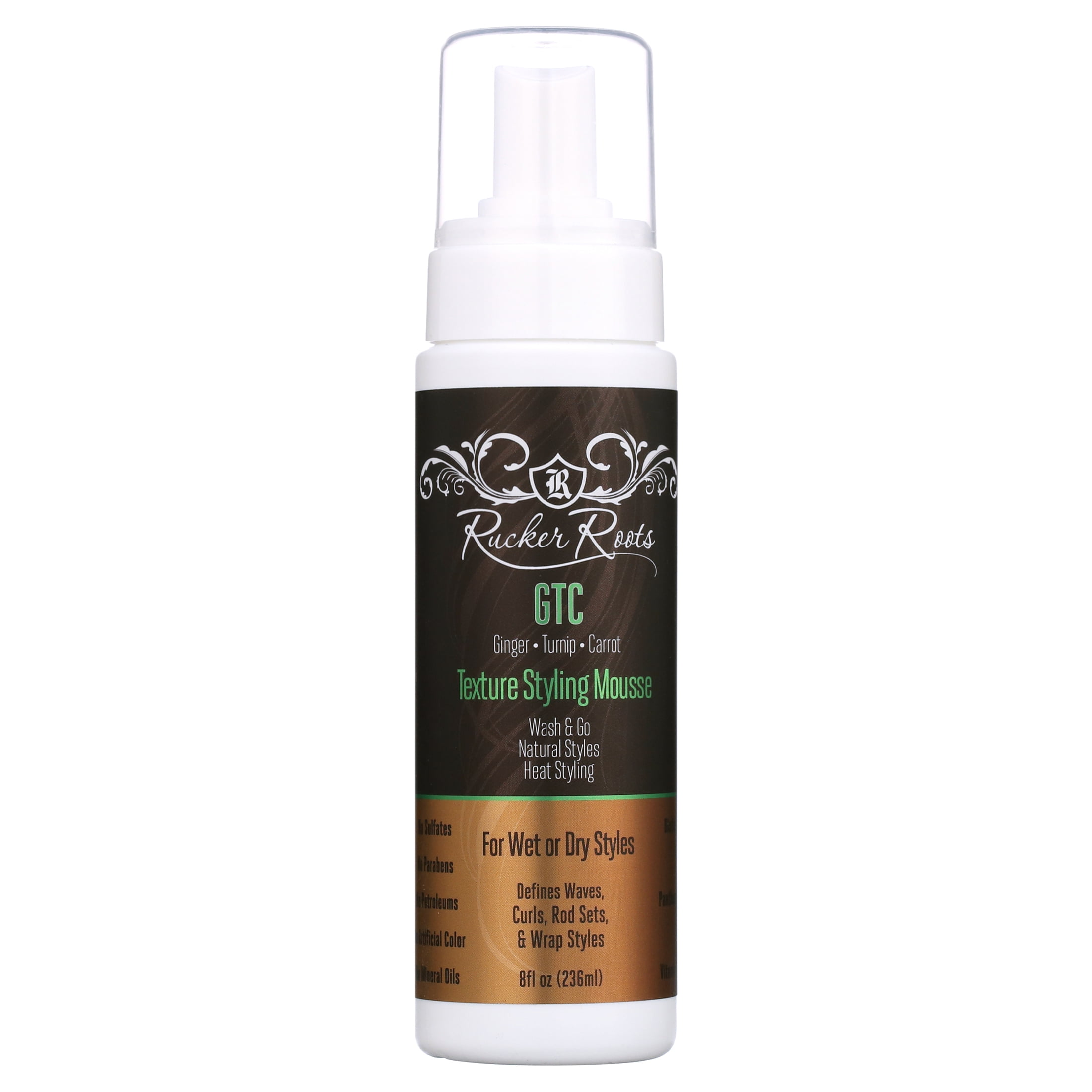 Rucker Roots GTC Texture Styling Mousse 8fl.oz., Moisturizing, All Hair ...