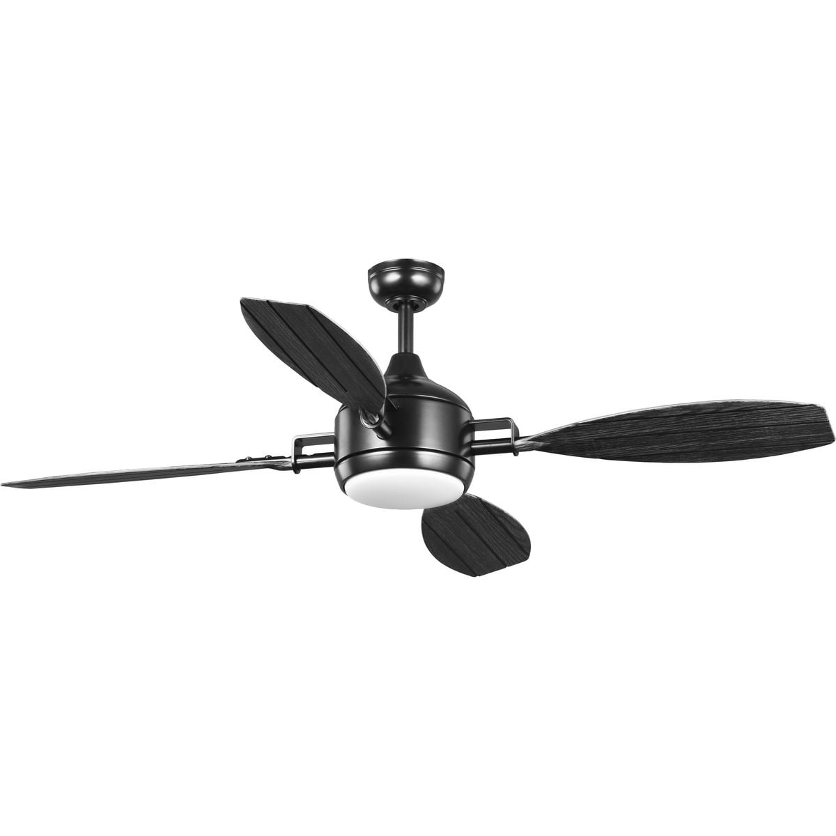 Rudder Collection Indoor/Outdoor 56" Four-Blade Black Ceiling Fan ...