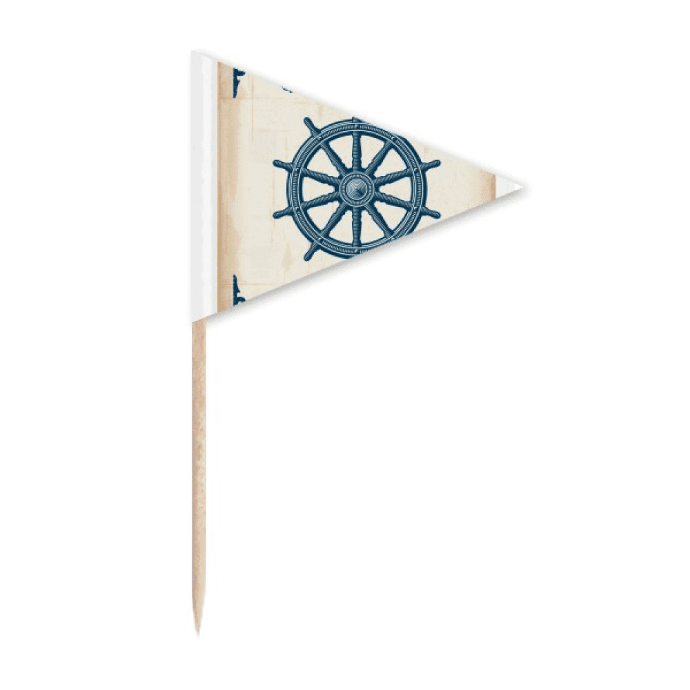 Rudder Exploration Military Ocean Army Toothpick Triangle Cupcake ...