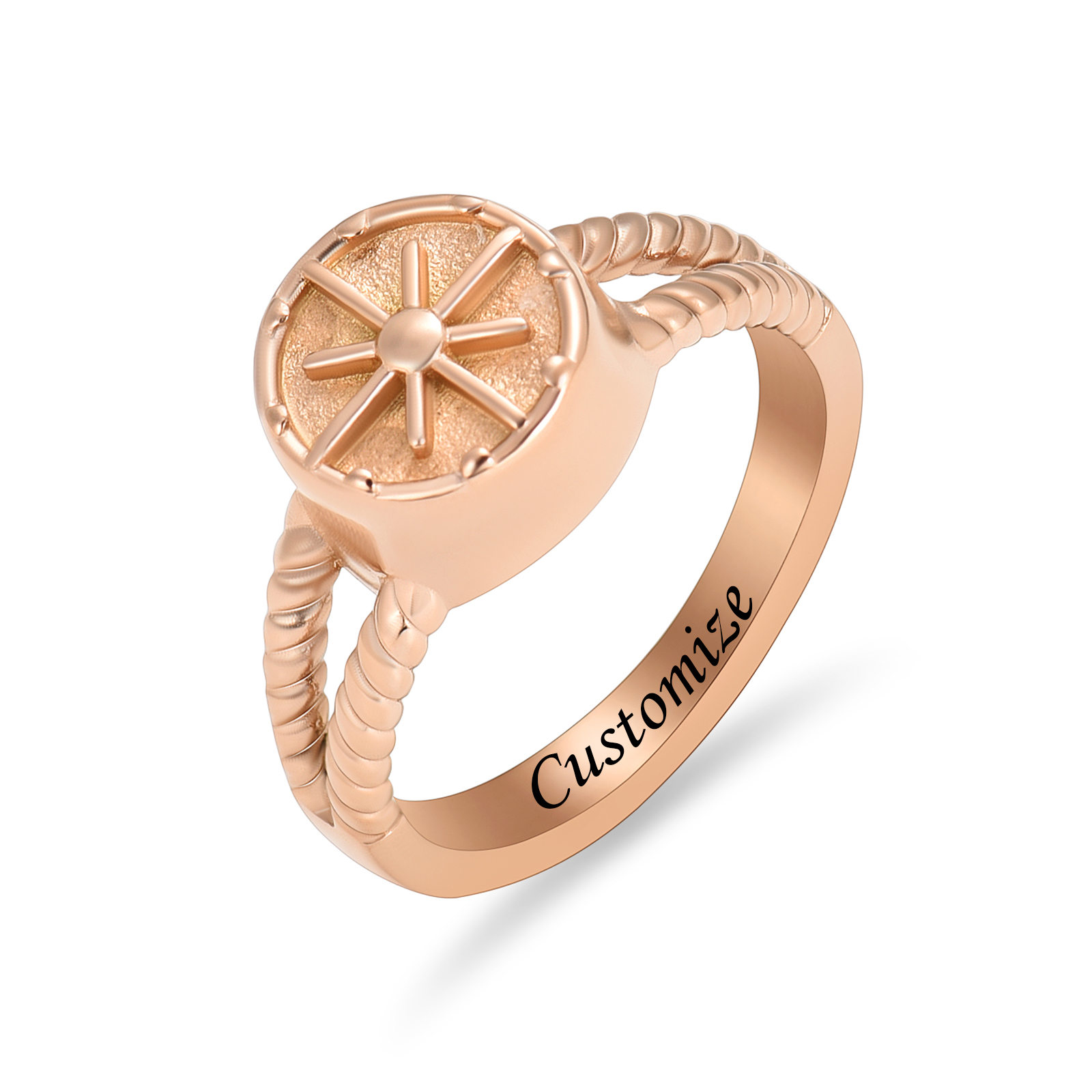 Rudder Stainless Steel Men's Ring Keepsake Cremation Jewelry for Ashes ...