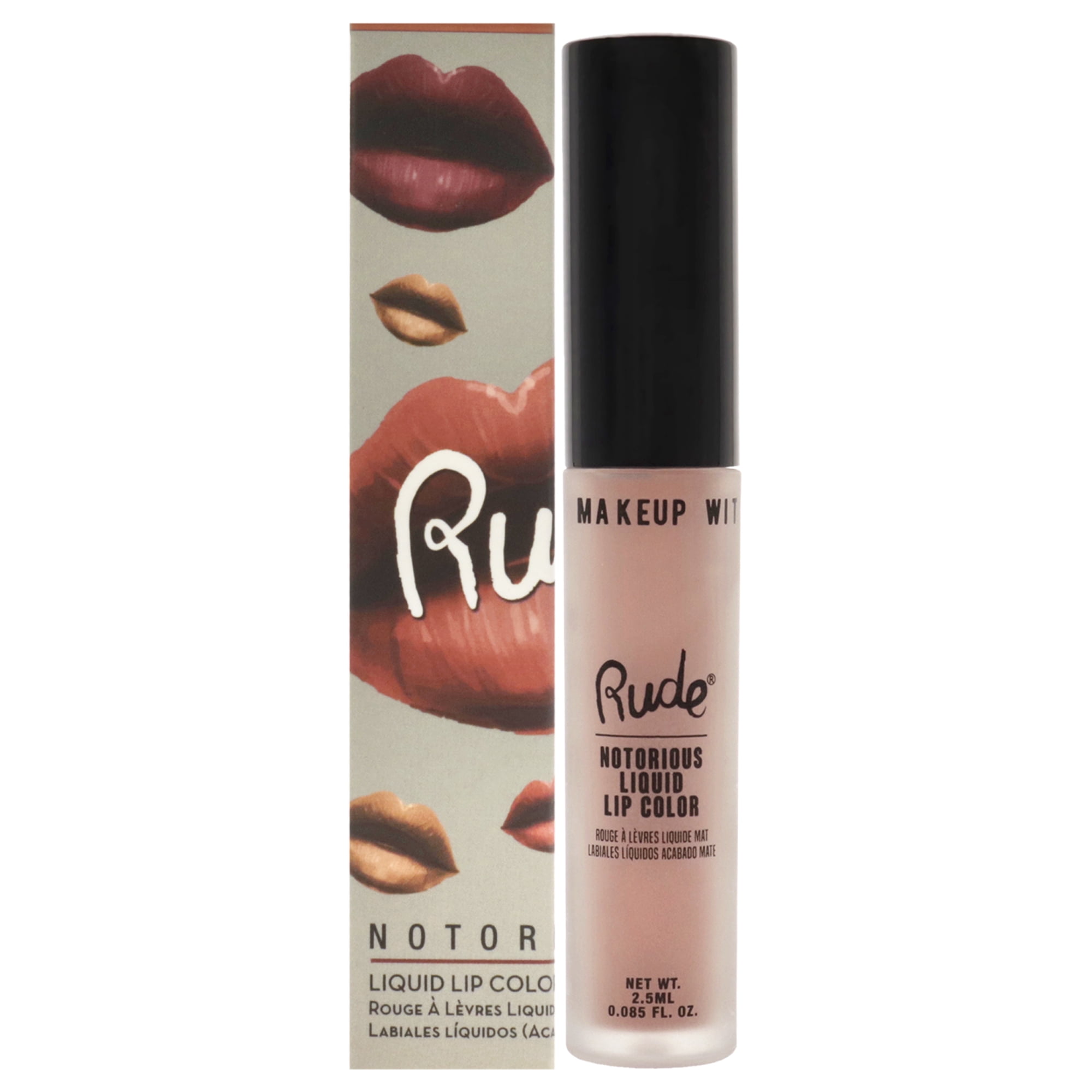 Rude Cosmetics Notorious Rich Long Liquid Lip Color - Undressed , 0.1 ...