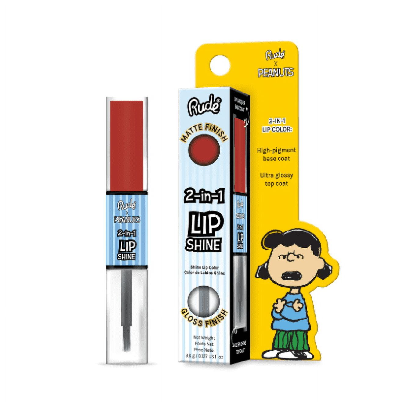 Rude x Peanuts 2-In-1 Lip Shine - Crabby - Walmart.com