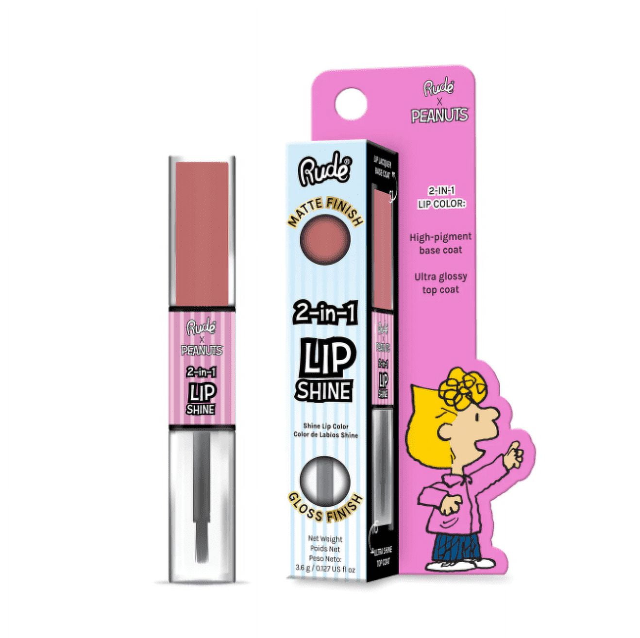 Rude x Peanuts 2-In-1 Lip Shine SWEET - Walmart.com