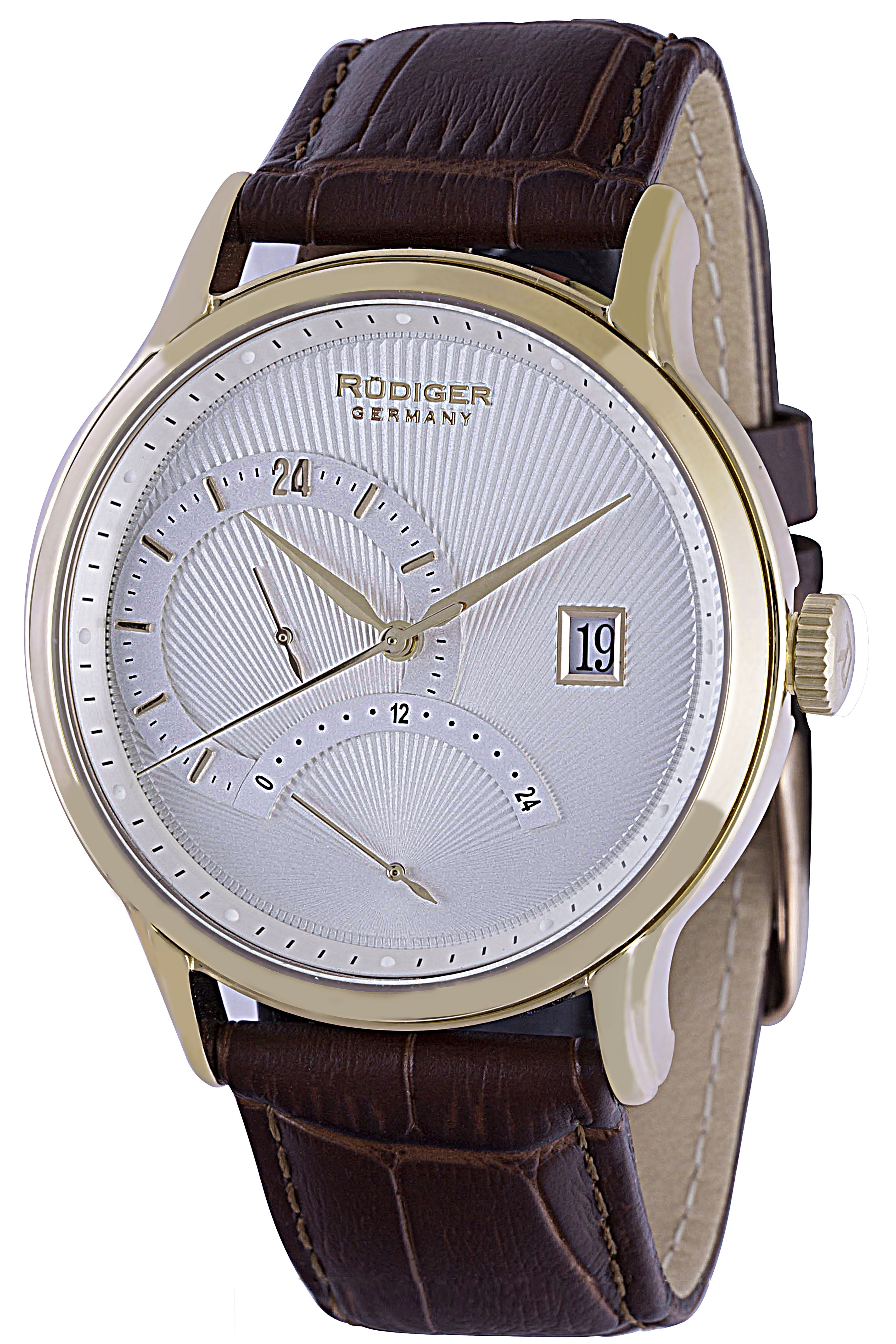 Rudiger Men's Aachen Leather Calfskin Brown Watch - Walmart.com
