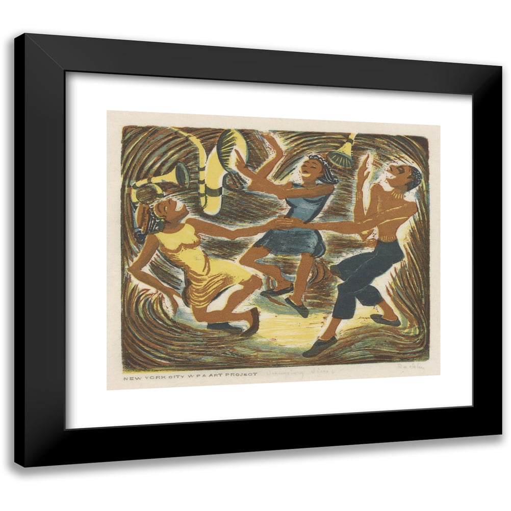 Rudley 14x12 Black Modern Framed Museum Art Print Titled - Dancing ...