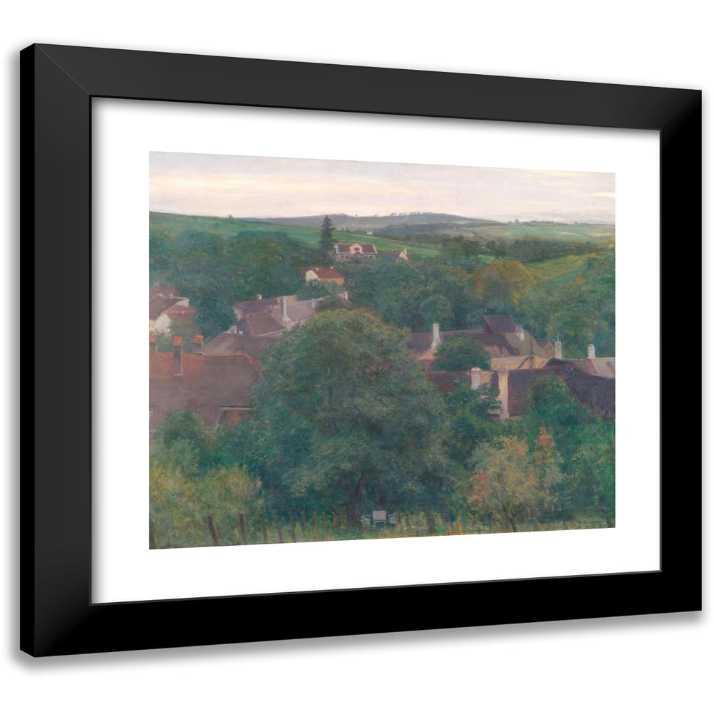 Rudolf Bacher 14x12 Black Modern Framed Museum Art Print Titled - Dusk ...
