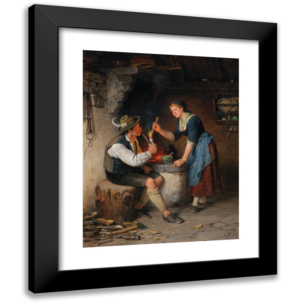 Rudolf Epp 15x18 Black Modern Framed Museum Art Print Titled - Young ...
