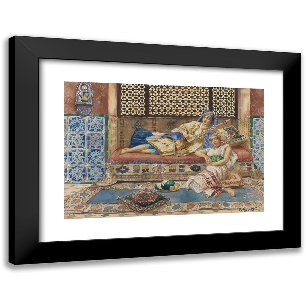 Rudolf Ernst 14x11 Black Modern Framed Museum Art Print Titled - Harem ...