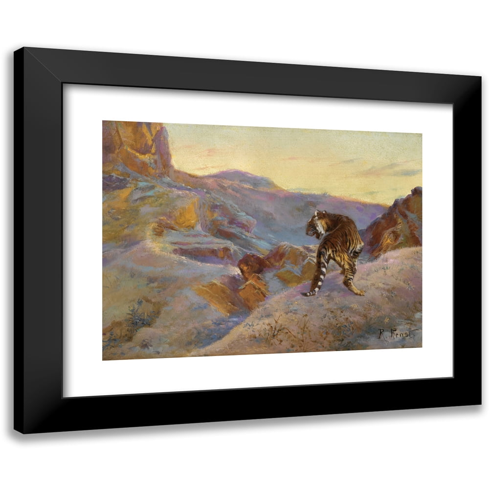 Rudolf Ernst 14x11 Black Modern Framed Museum Art Print Titled - Tiger ...