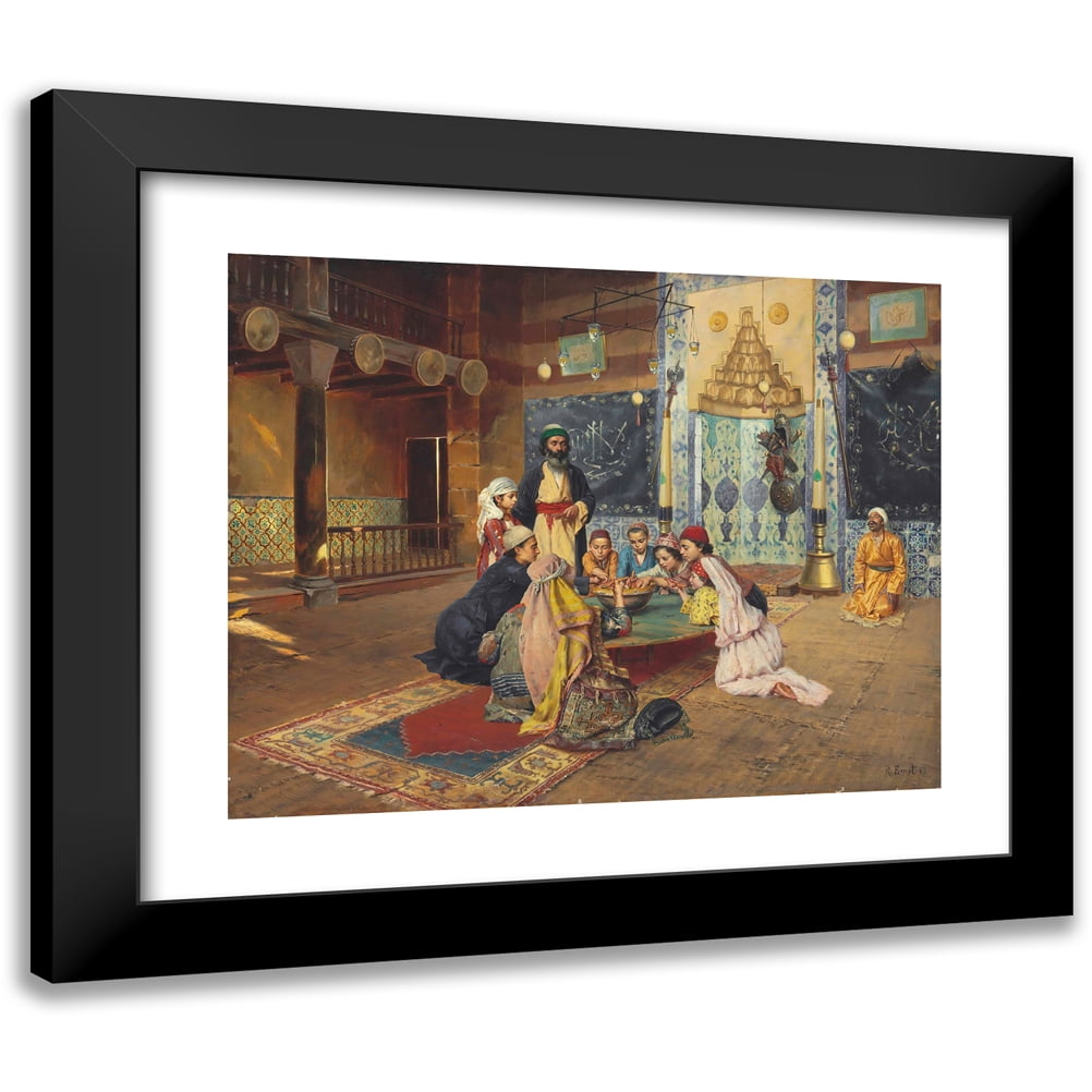 Rudolf Ernst 14x12 Black Modern Framed Museum Art Print Titled - Charity in Dervishes in Scutari ...