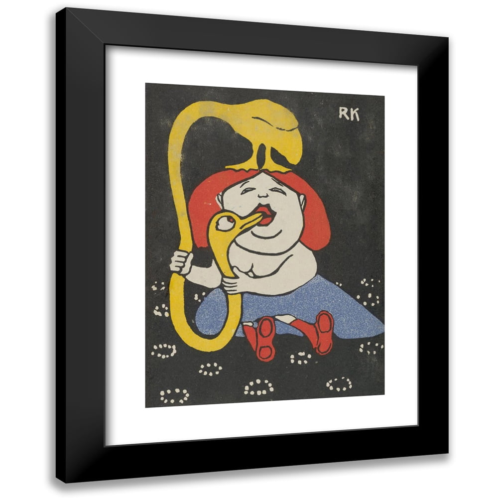 Rudolf Kalvach 18x24 Black Modern Framed Museum Art Print Titled - Leda ...